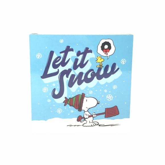 Peanuts | Accents | Peanuts Snoopy Woodstock Let It Snow Plaque Blue ...